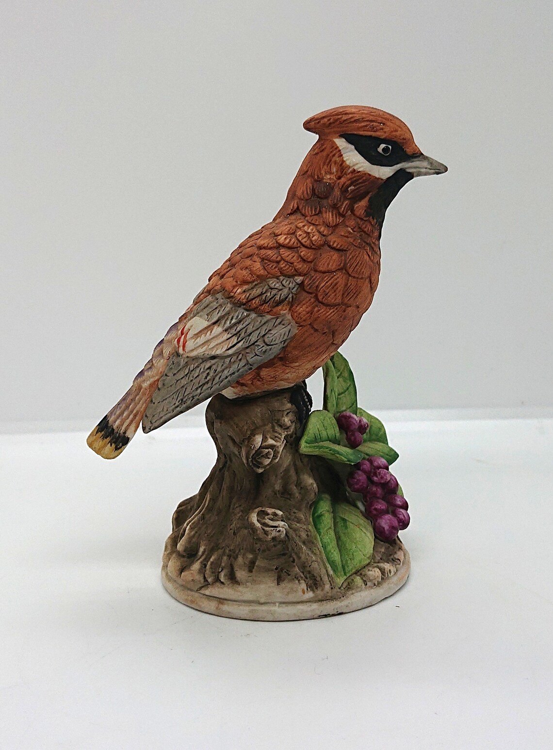 Vintage Bird Figurine Jay Bird Ceramic Bird Figure Floral - Etsy