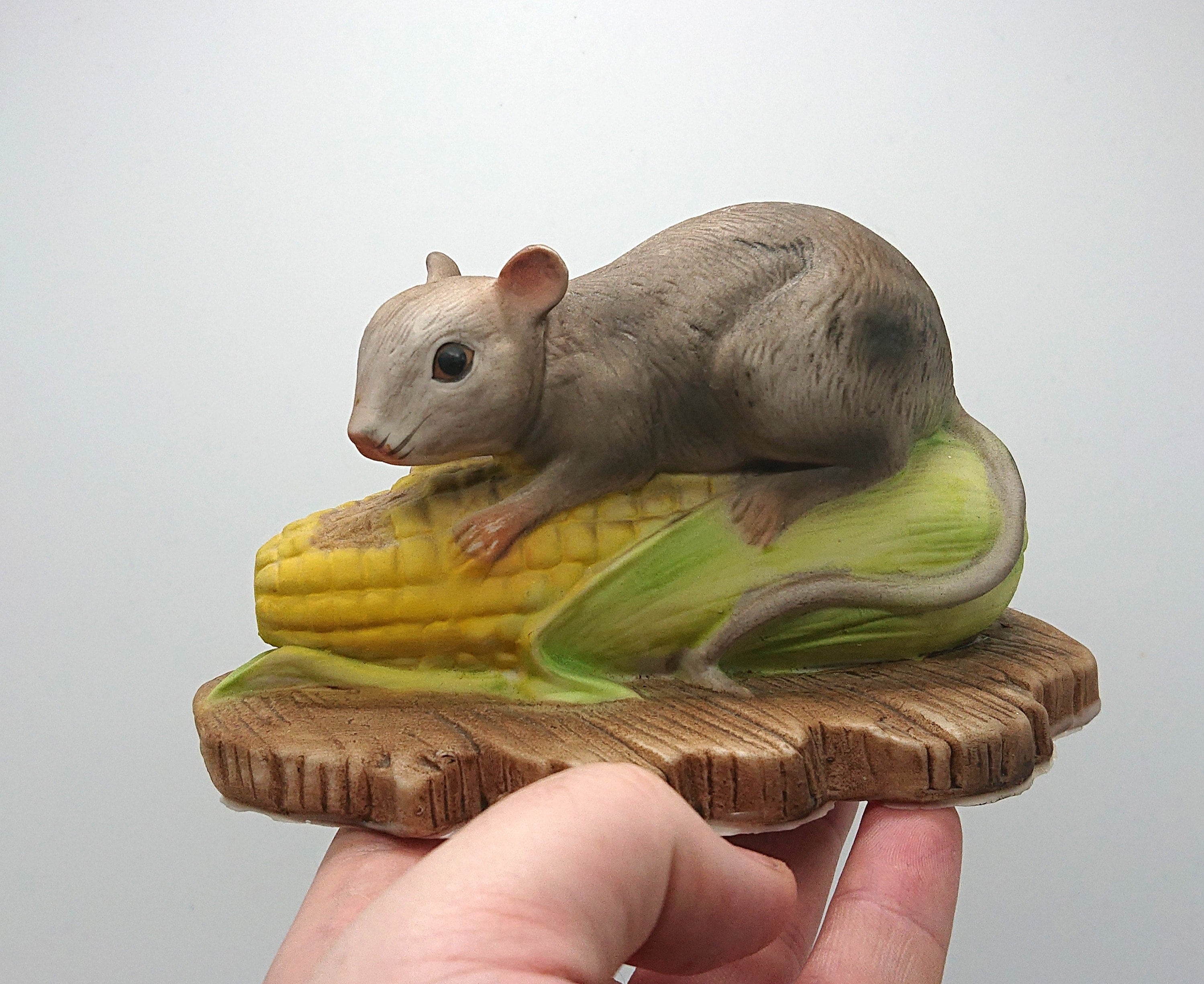 Vintage Ceramic Mouse Figurine Field Mice on Corn Cute Mouse | Etsy