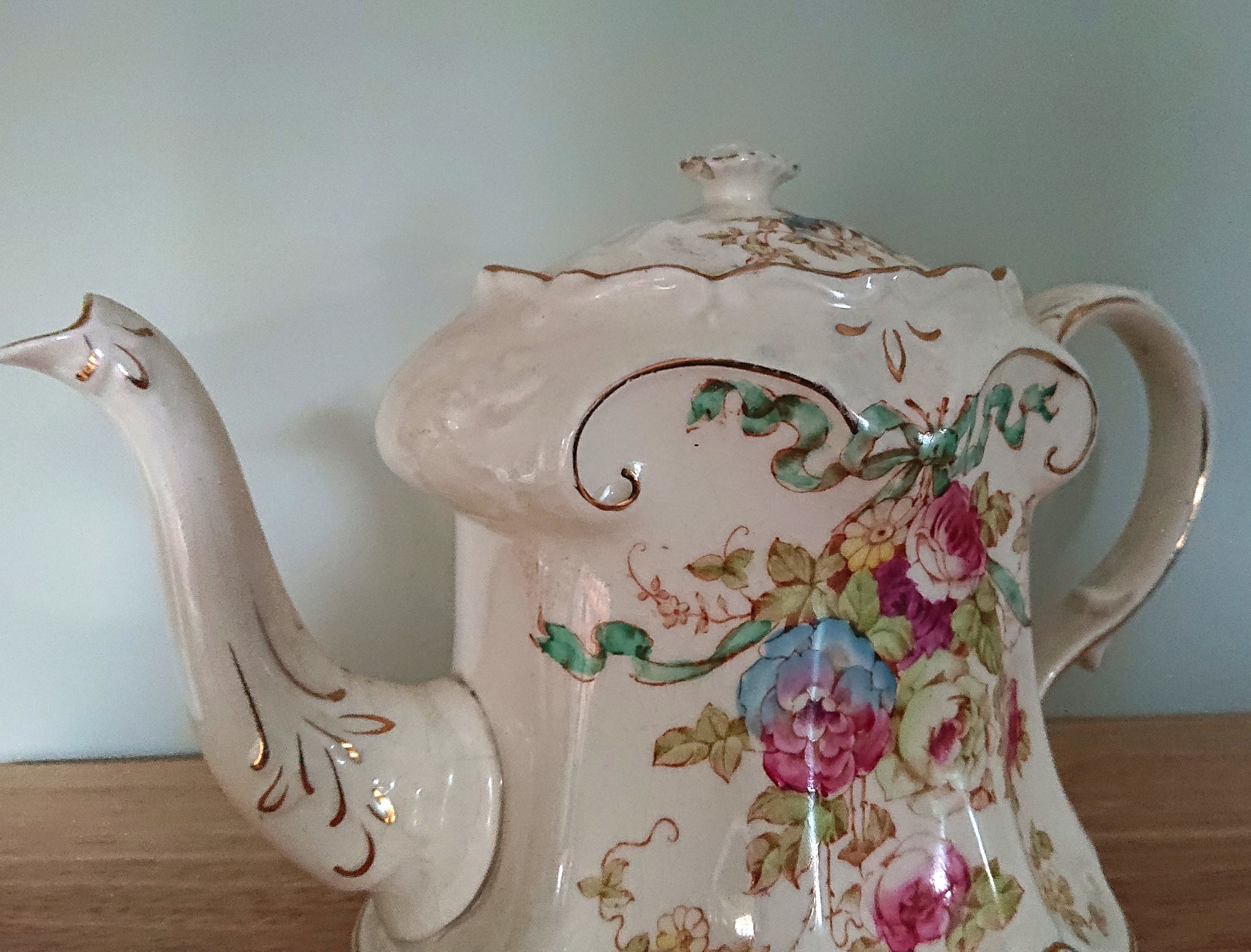 Victorian Teapot S & F and Co Crown Devon 'glen Ceramic | Etsy