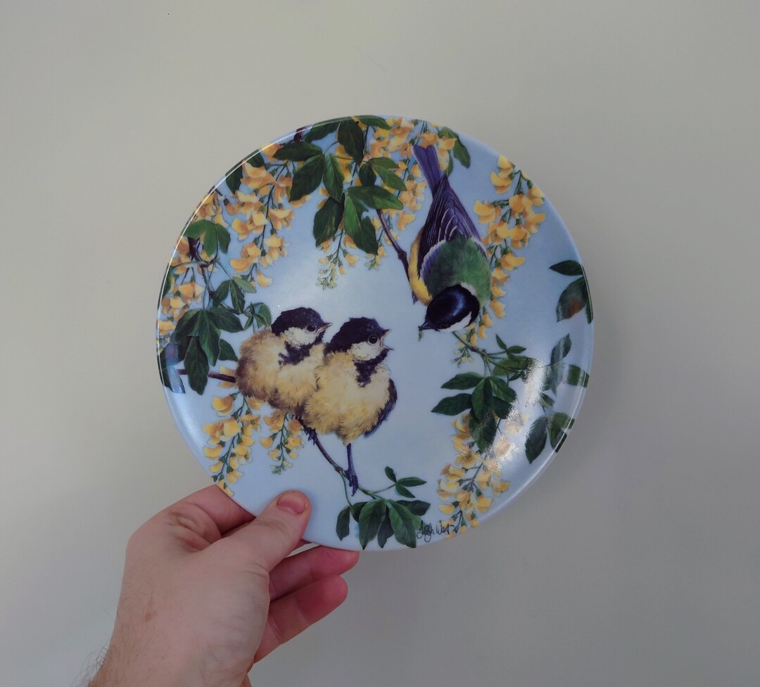 Vintage Bird Decorative Finch Bird Plate Wall Ceramic Finch Plate Royal ...
