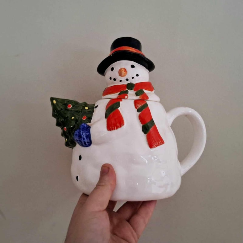 Snowman Teapot - Etsy