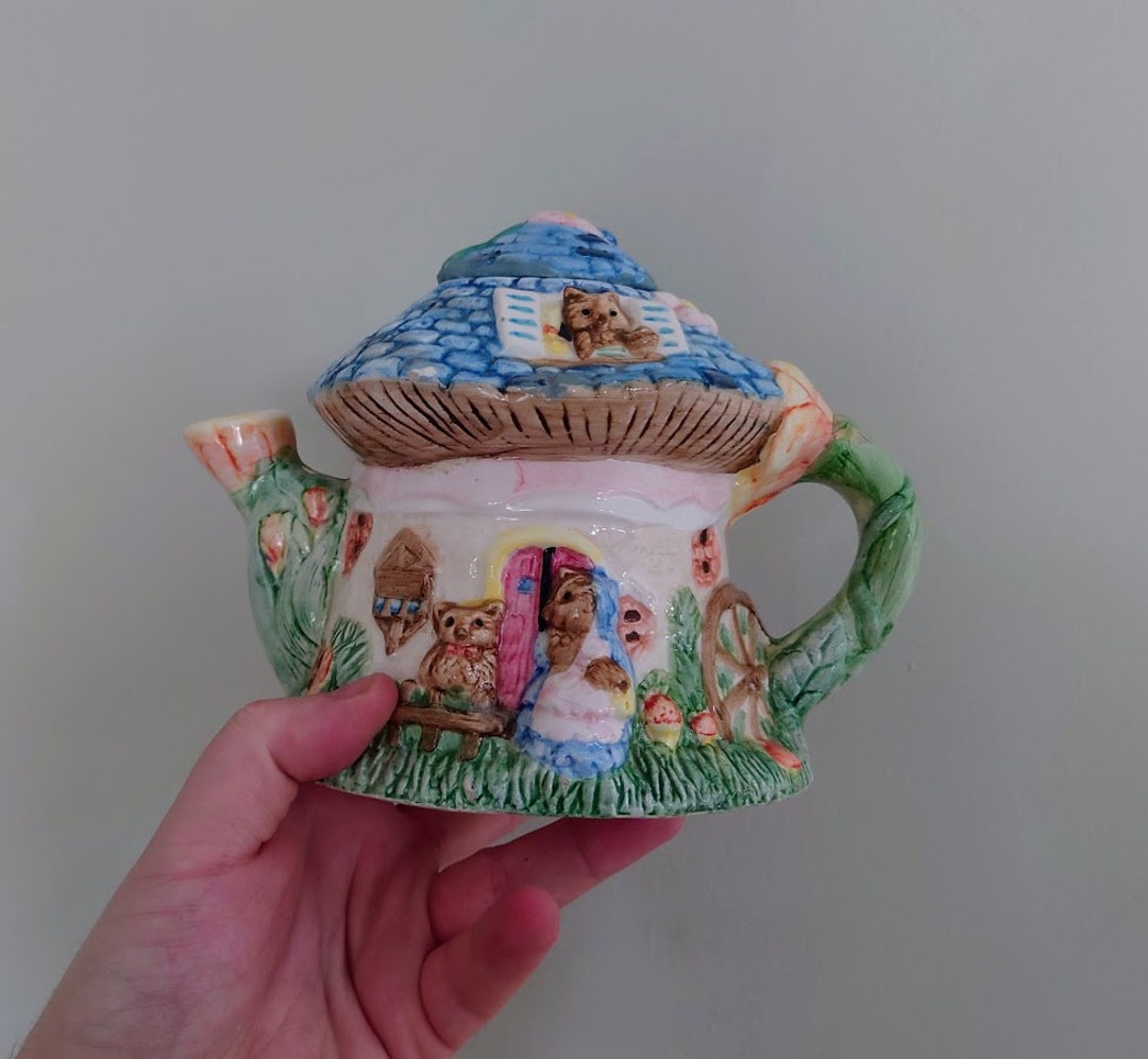 Vintage Decorative Teapot Novelty Cat Mamma Cat Ceramic Teapot ...