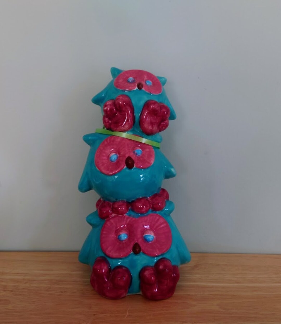 Vintage Owl Piggy Bank Kitsch Money Box Pig Piggybank Ceramic Piggy ...