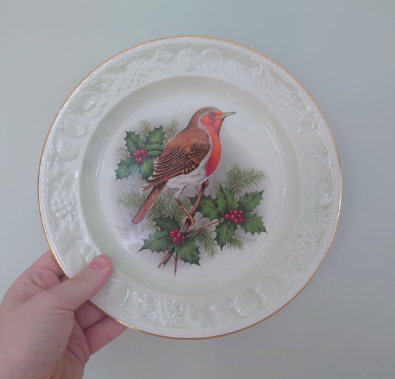 Vintage Bird Decorative Robin Red Bird Plate Wall Ceramic - Etsy
