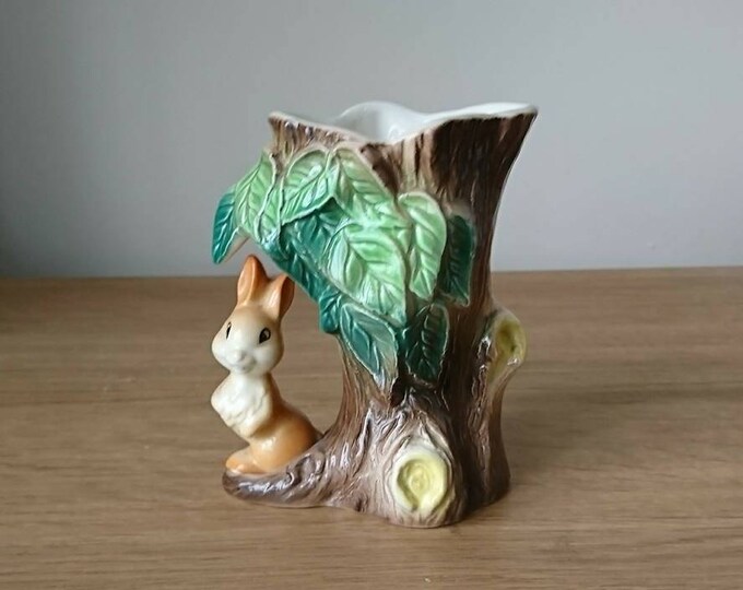 Vintage Vase Planter Rabbit Under a Tree Posy Vase Hornsea Fauna Royal ...