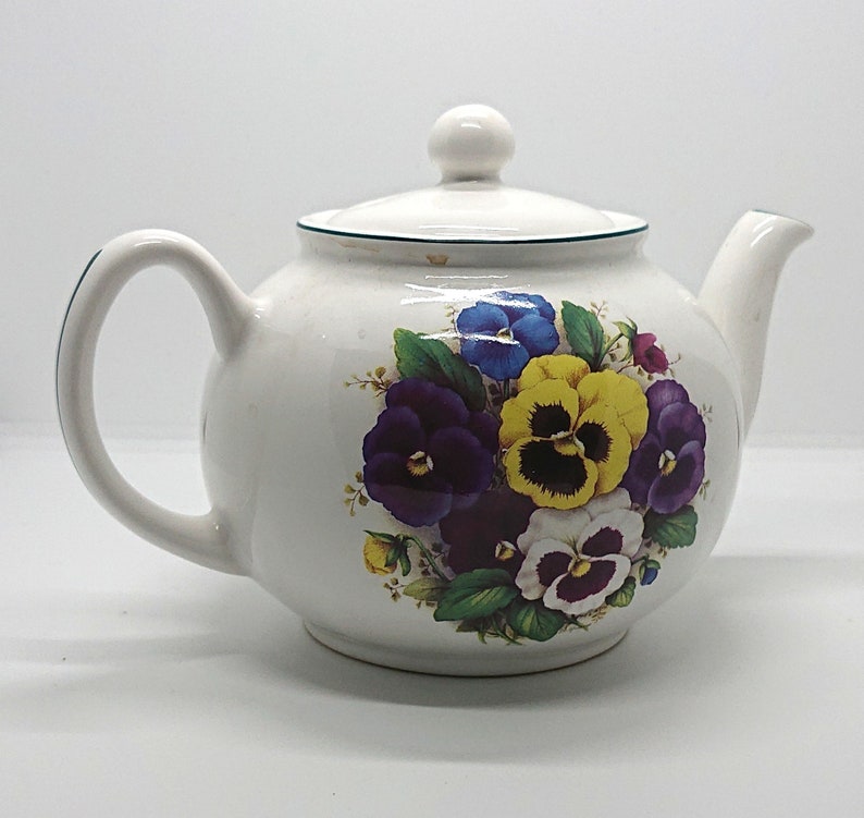 Vintage Sadler Teapot Brown Floral Pattern Retro 1970's | Etsy