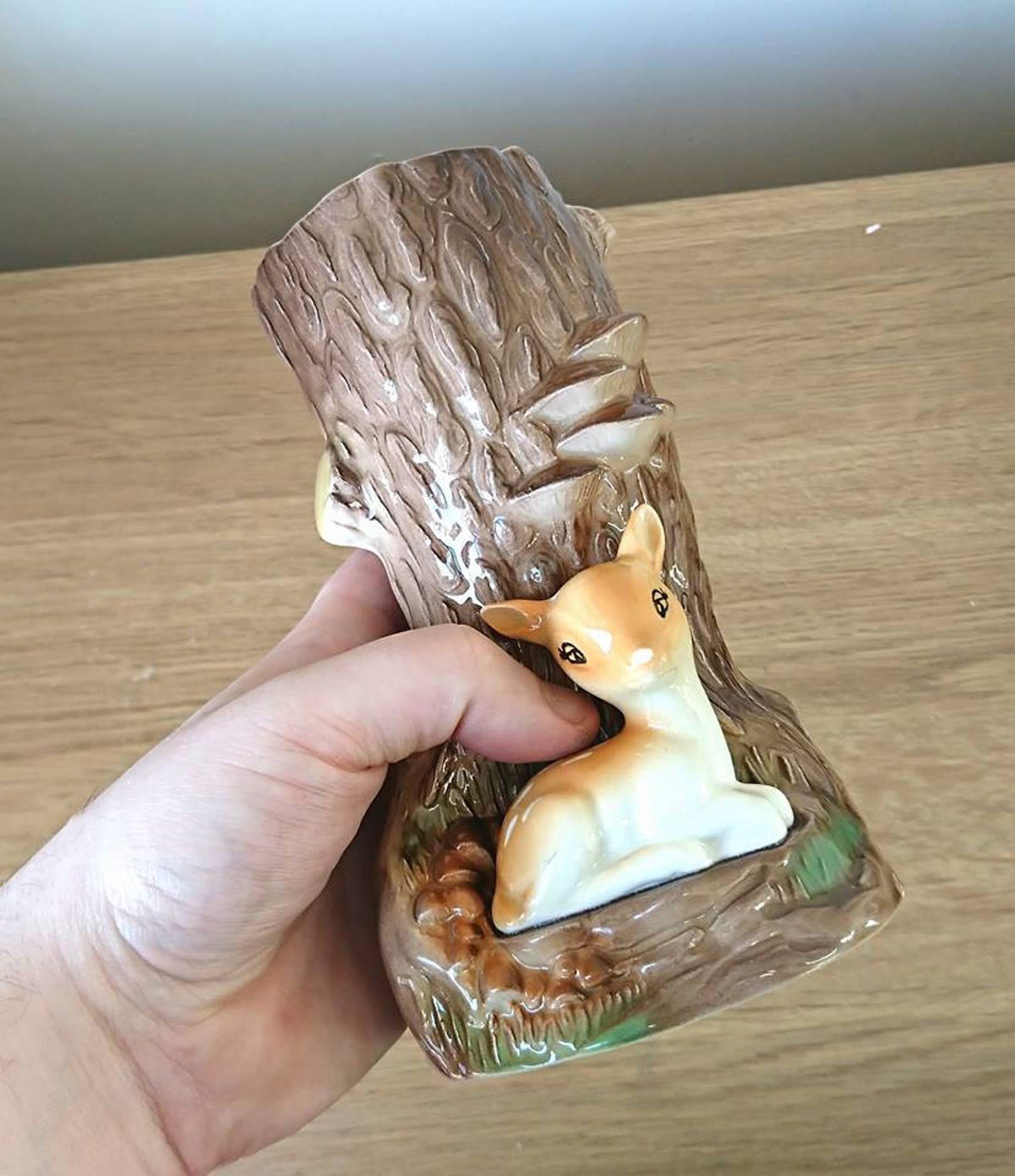 Vintage Vase Pair Deer Hornsea Fauna Royal Vase Collectible Kitsch Deer ...