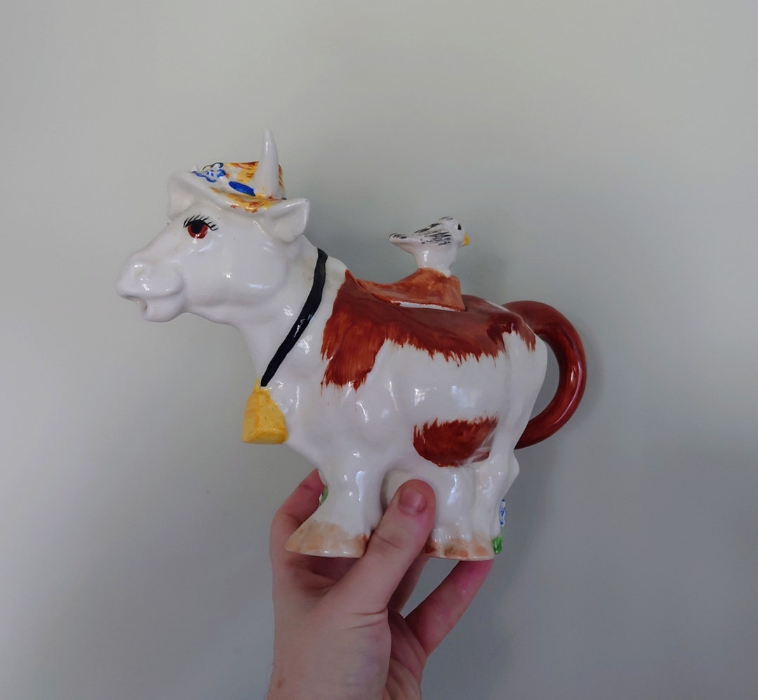 Vintage Cow Teapot Decorative Novelty Ornamental Cow Teapot Afternoon ...
