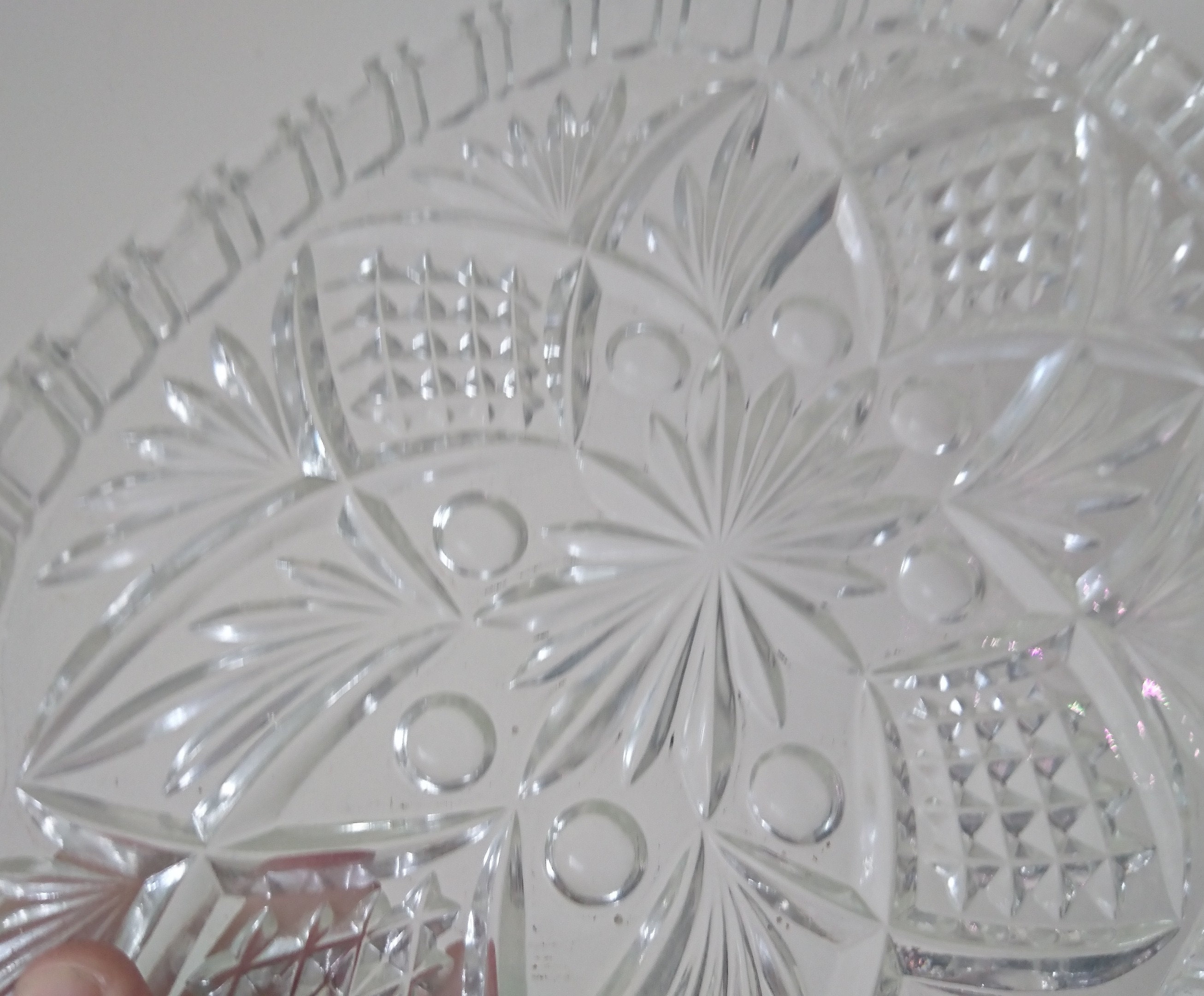 Art Deco Glass Dressing Table Set Crystal Clear Dish Candle Etsy