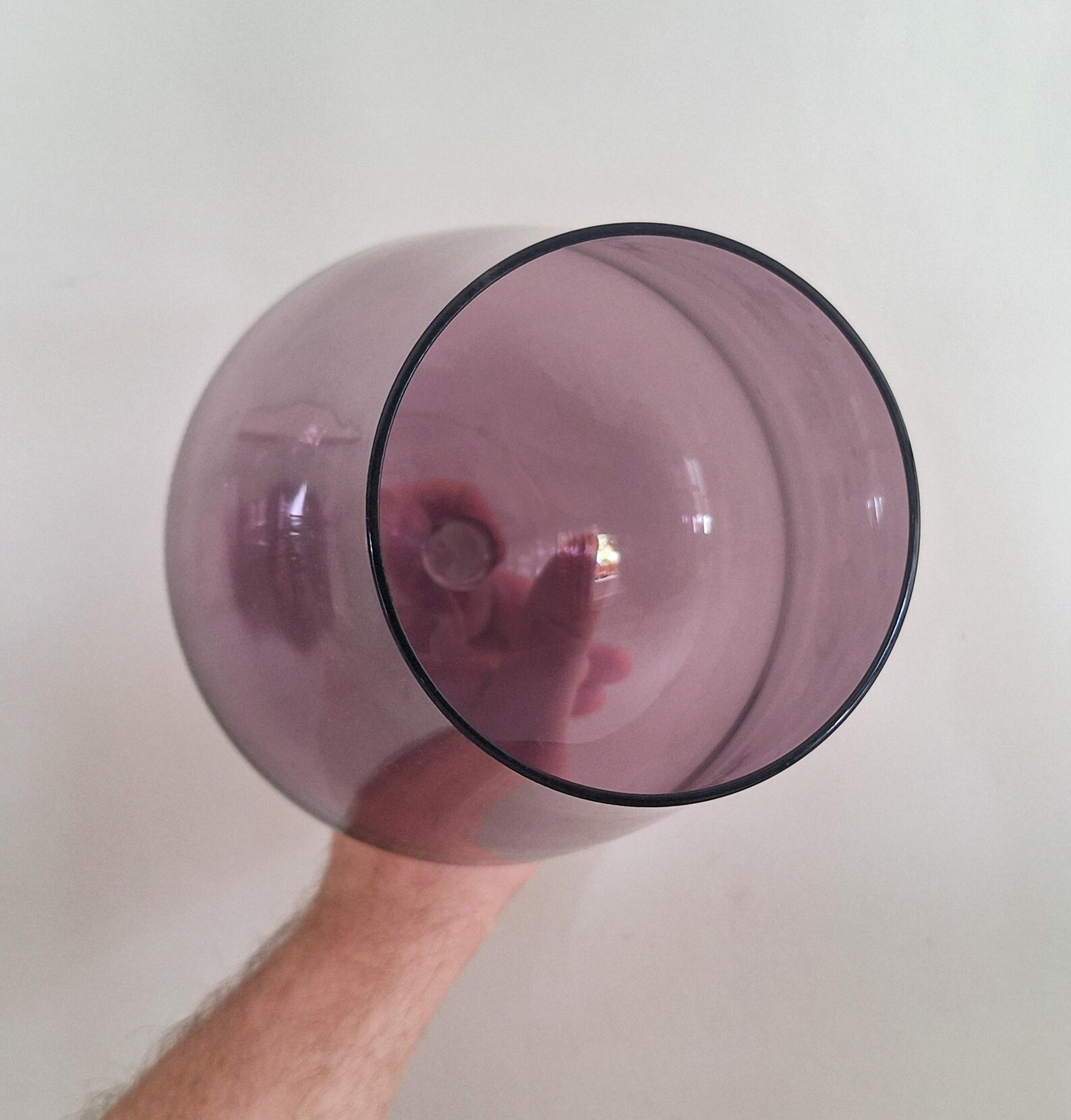 Vintage Purple Glass Vase Goblet Style – Large Display Piece | Retro ...