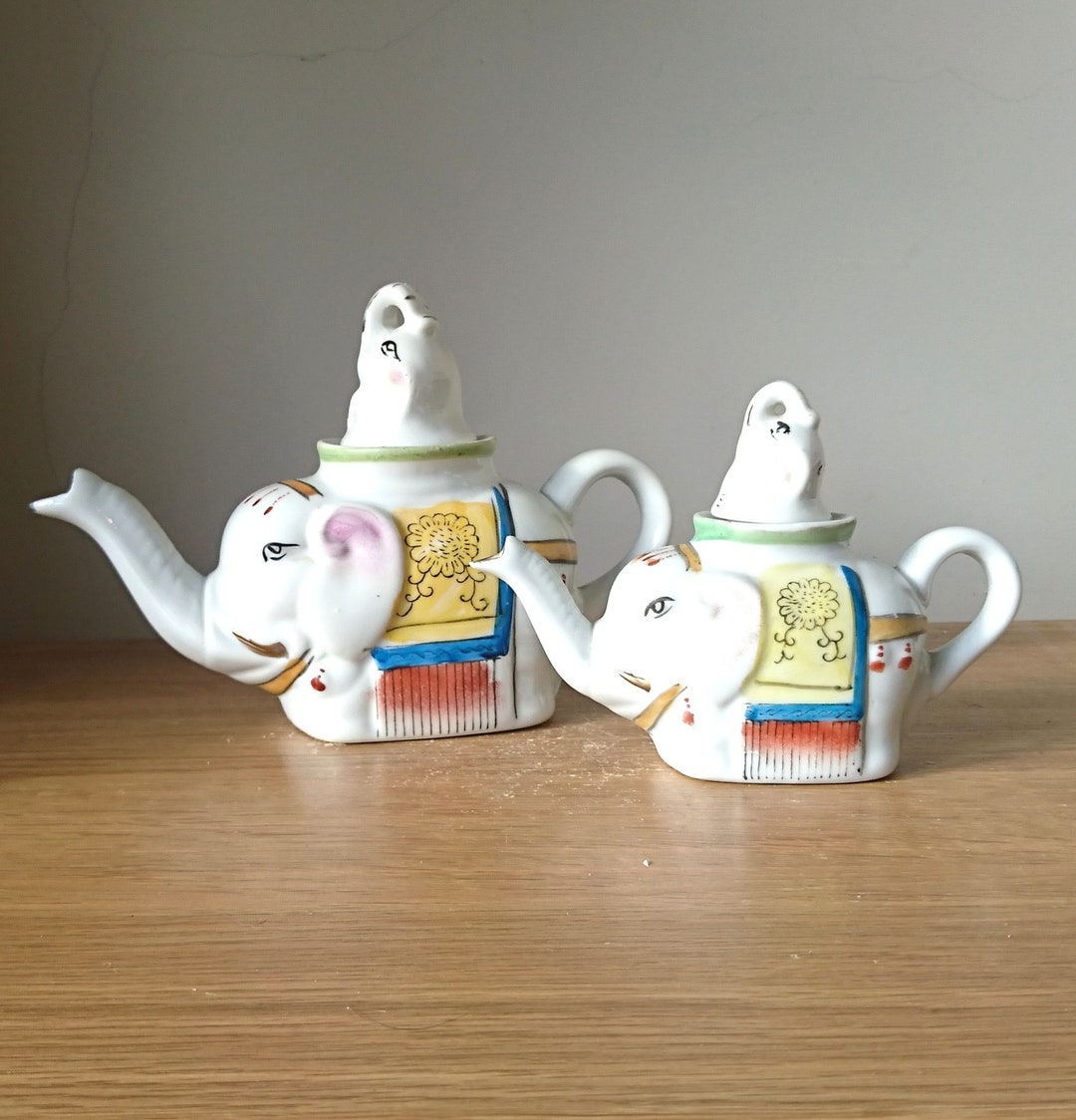 Vintage Novelty Pair of Teapot, Decorative Teapot, Good Luck, Elephant ...