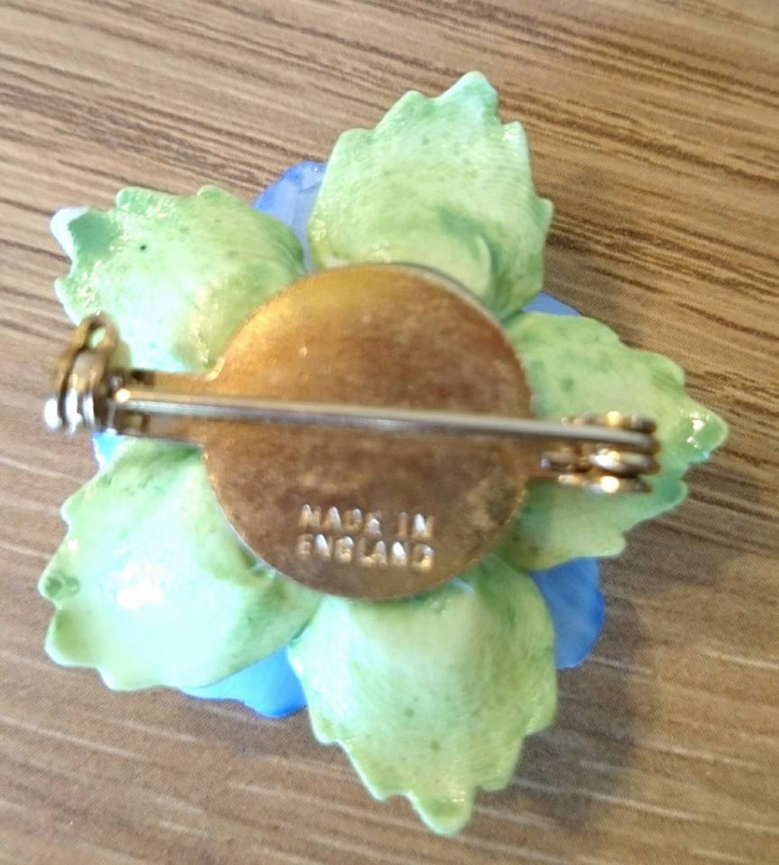 Vintage Brooch Blue Floral Bone China Brooch Staffordshire | Etsy