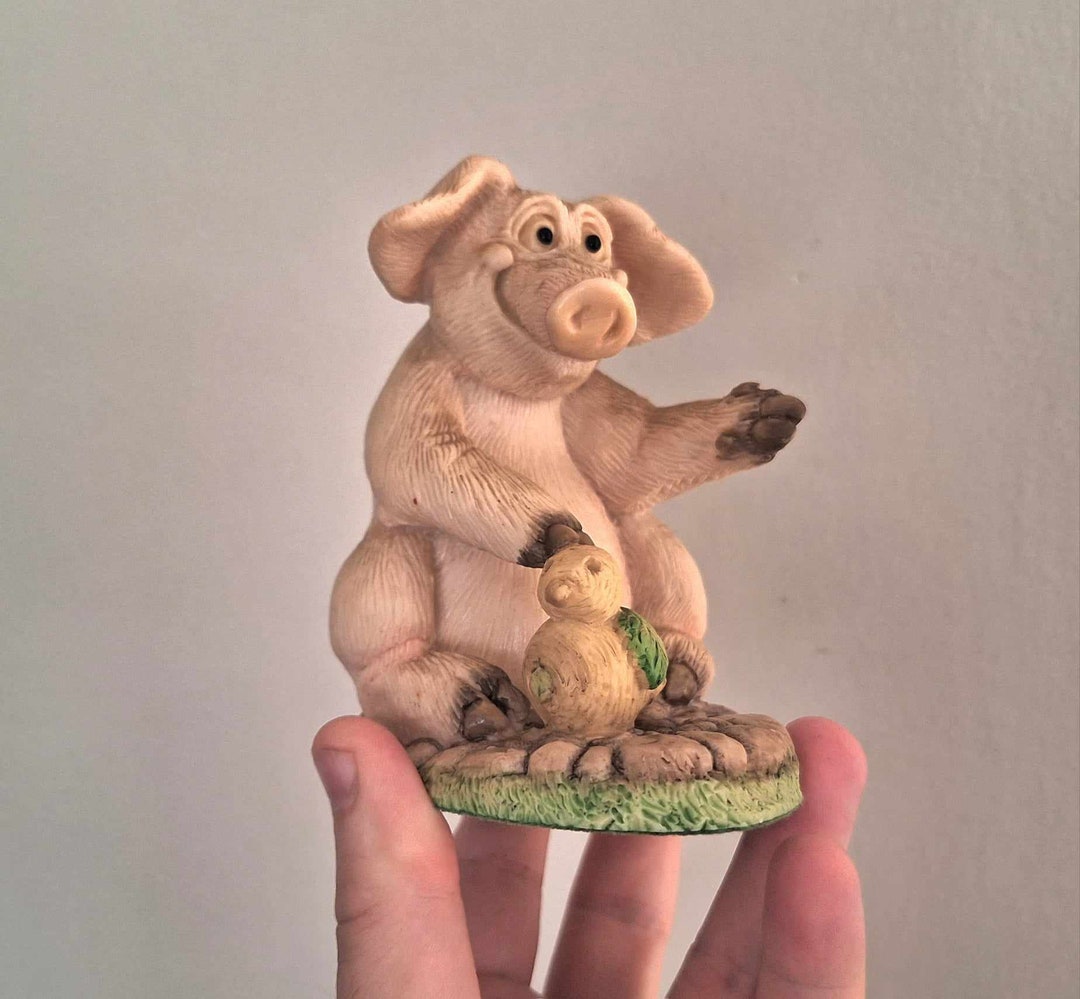 Vintage Pig Figurine Pigtails Collectable Pig Ornament Kitsch Pig ...