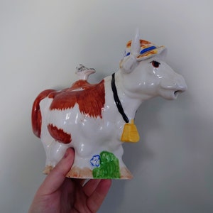 Vintage Cow Teapot Decorative Novelty Ornamental Cow Teapot Afternoon ...