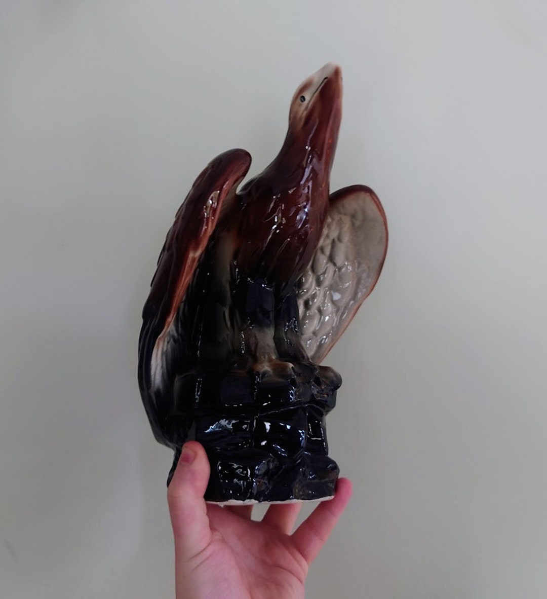 Vintage Hawk Bird Figurine Ceramic Bird of Pray Figure Bird Ornament ...