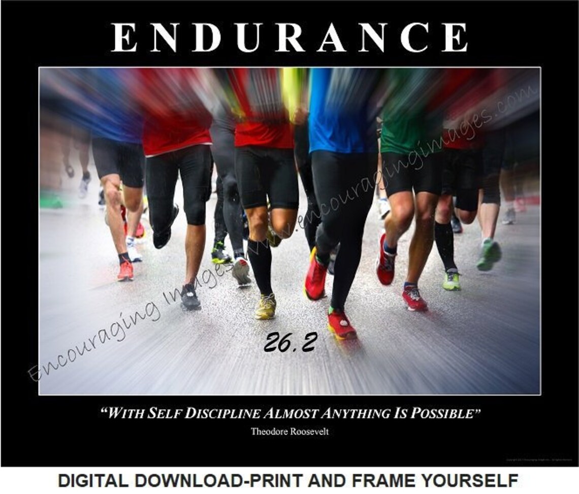 Download,marathon,motivation,poster,print,canvas,running,office Décor ...