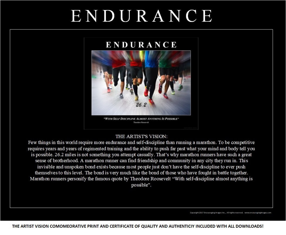 Download,marathon,motivation,poster,print,canvas,running,office Décor ...