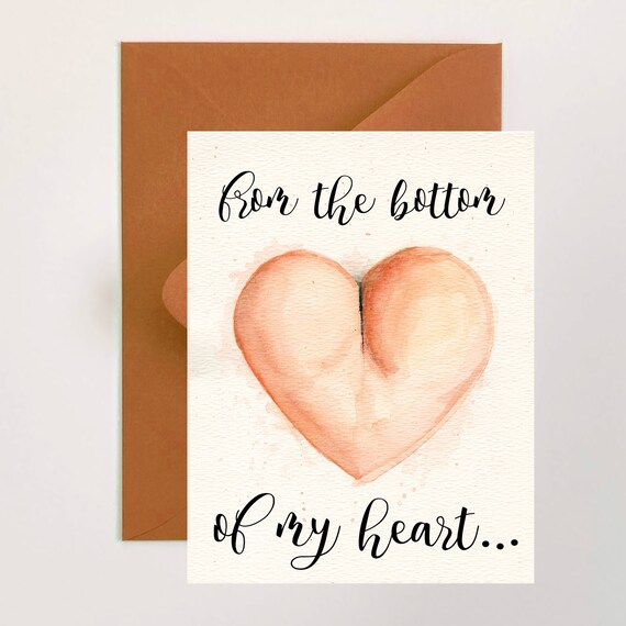 From The Bottom Of My Heart Greeting Card Etsy Uk