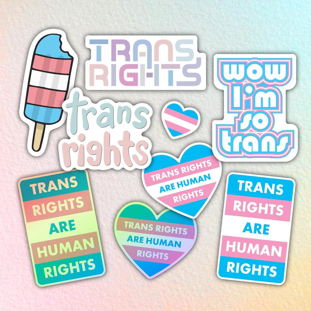 Trans Sticker Pack Assorted Bag - Etsy