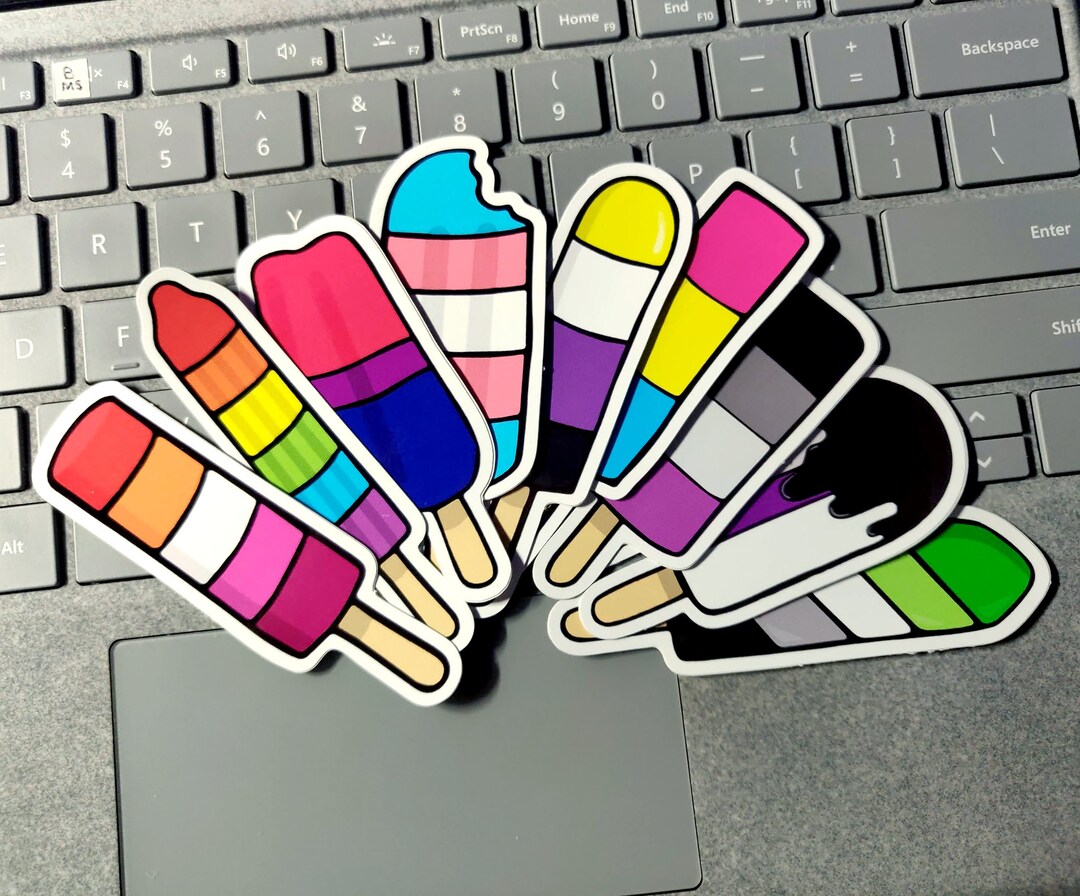 LGBTQ Popsicle Stickers individual - Etsy