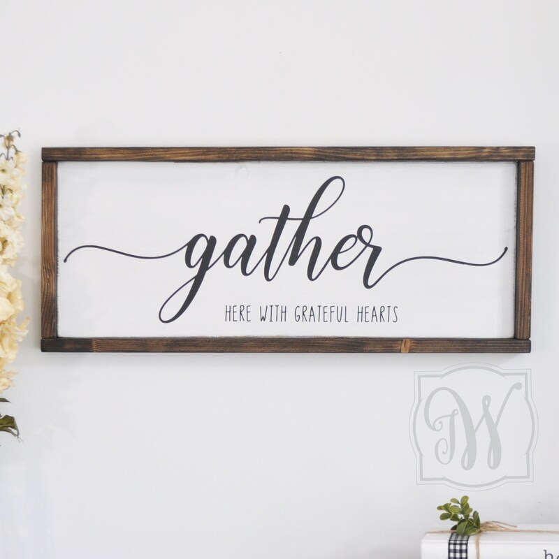 Large Gather Sign - Etsy