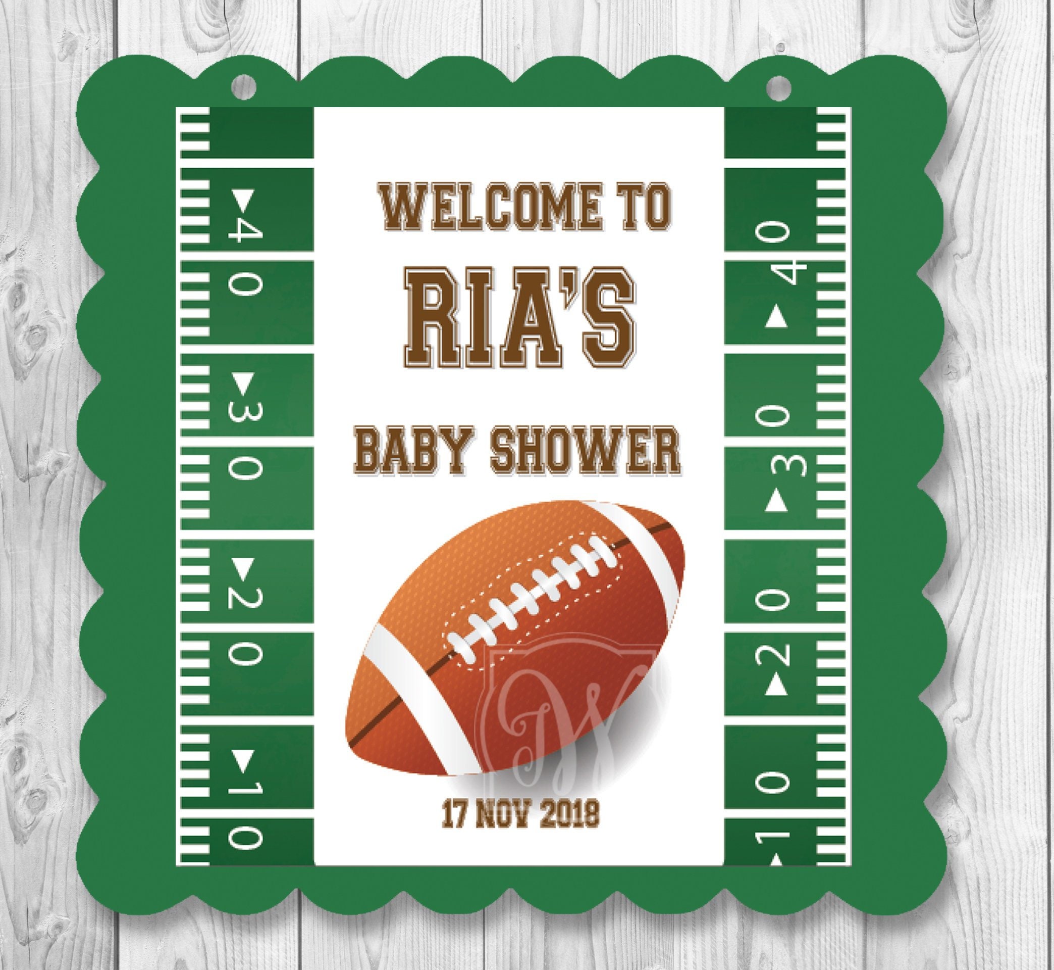 Football Inspired Banner - Touchdown Banner - Baby Shower Banner - Its ...