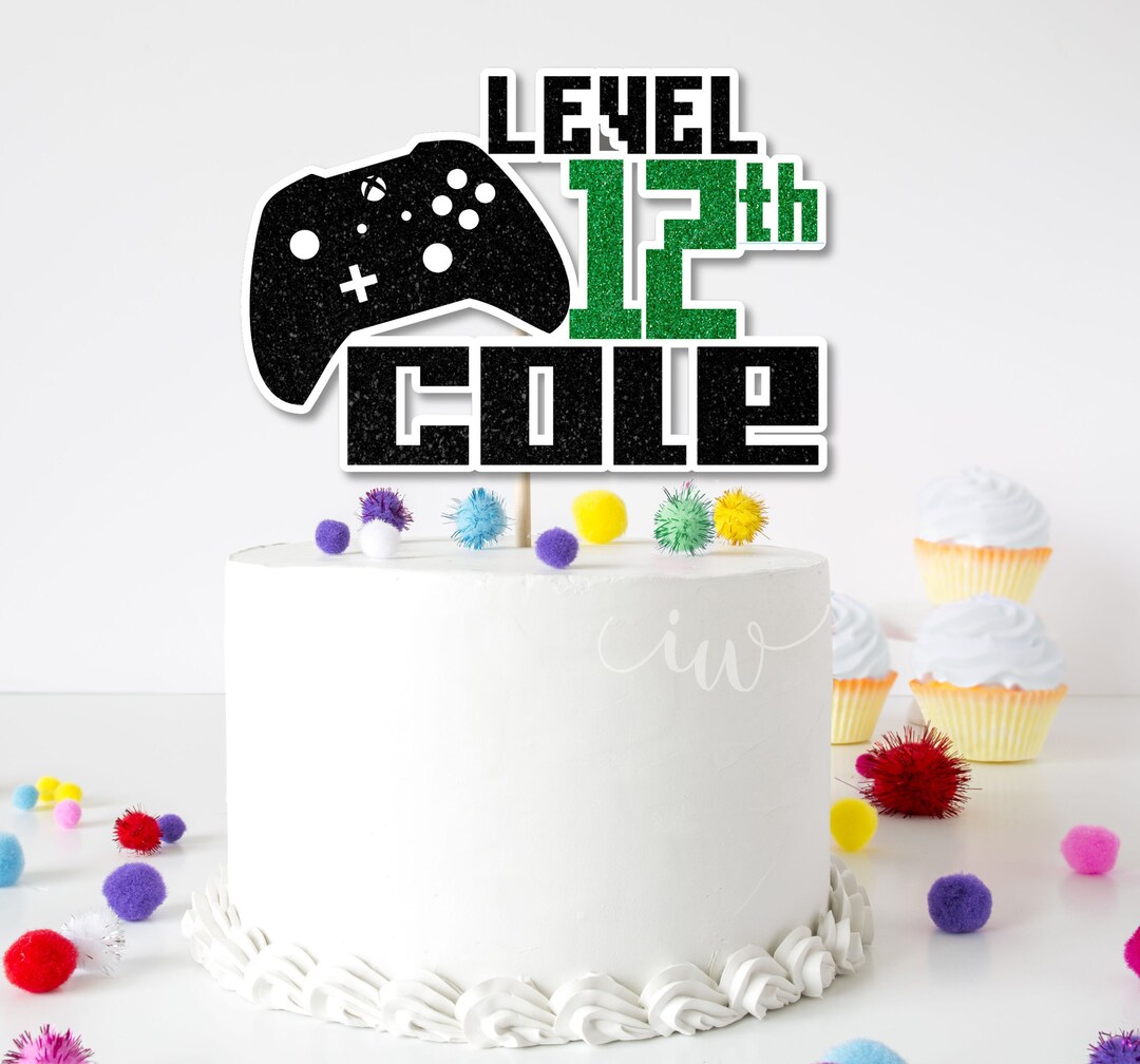 Gamer Cake Topper - Gamer Birthday - Gamer Party - Birthday Cake Topper ...