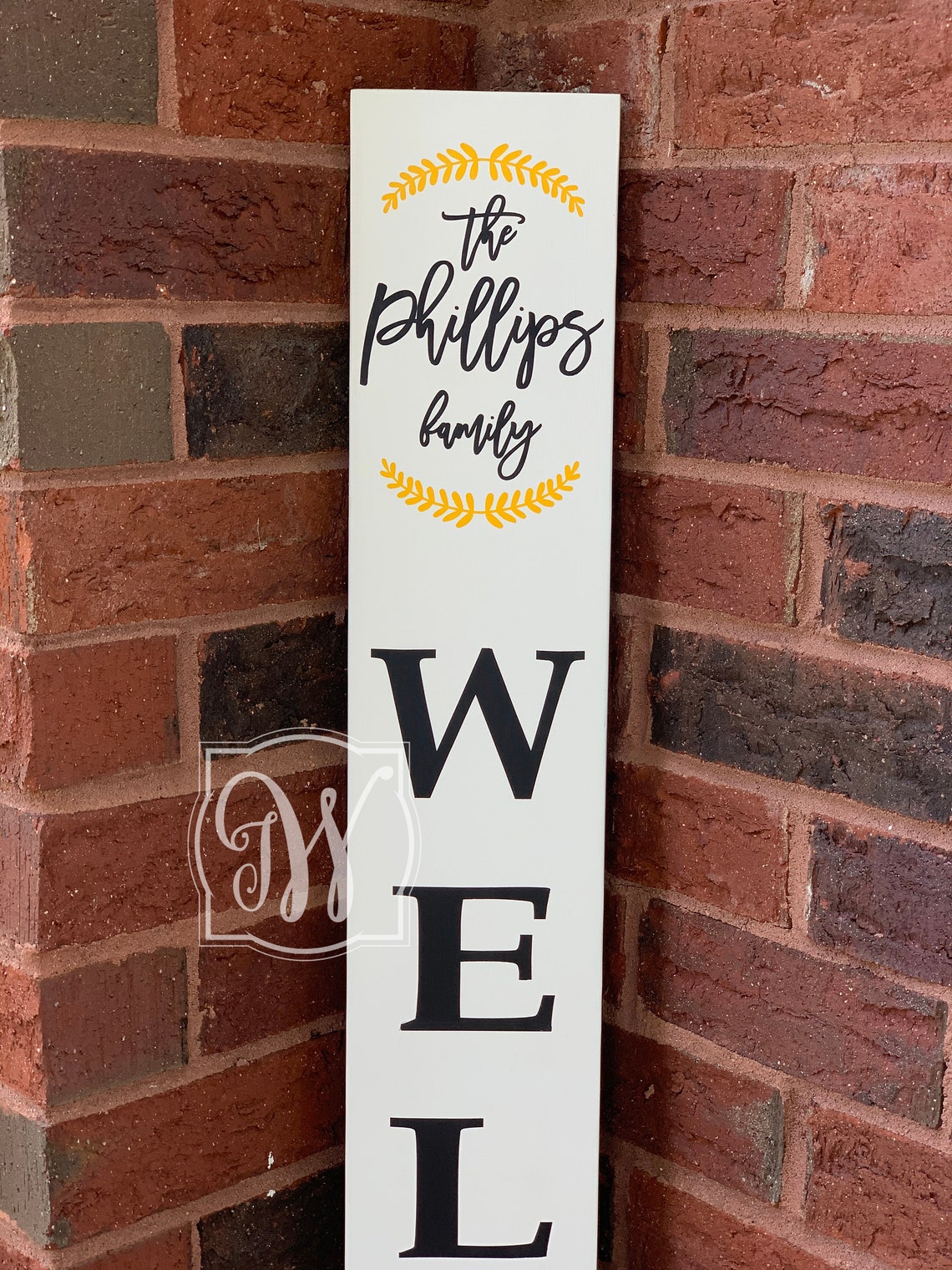 Personalized Welcome Sign Front Door Welcome Sign Vertical - Etsy