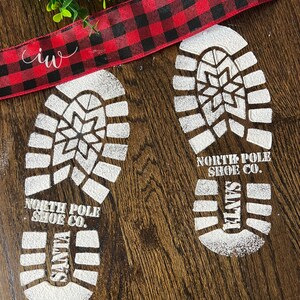 Santa Boot Print Stencil | Christmas Footprint |christmas Stencil ...