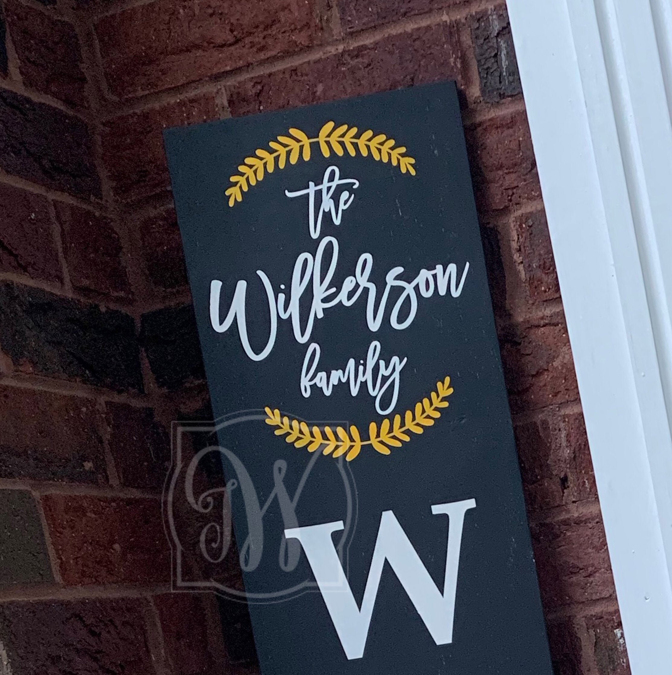 Personalized Welcome Sign, Front Door Welcome Sign, Vertical Welcome ...