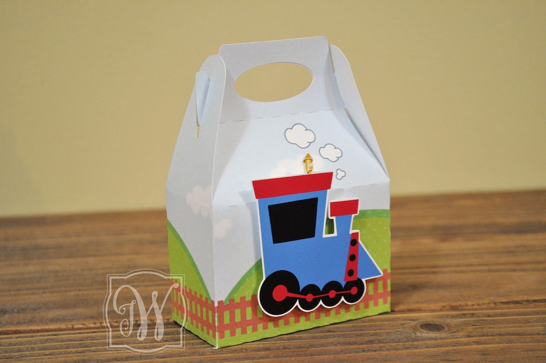 Train Treat Box - Gable Box - 12 Personalized Train Gable Boxes - Train ...