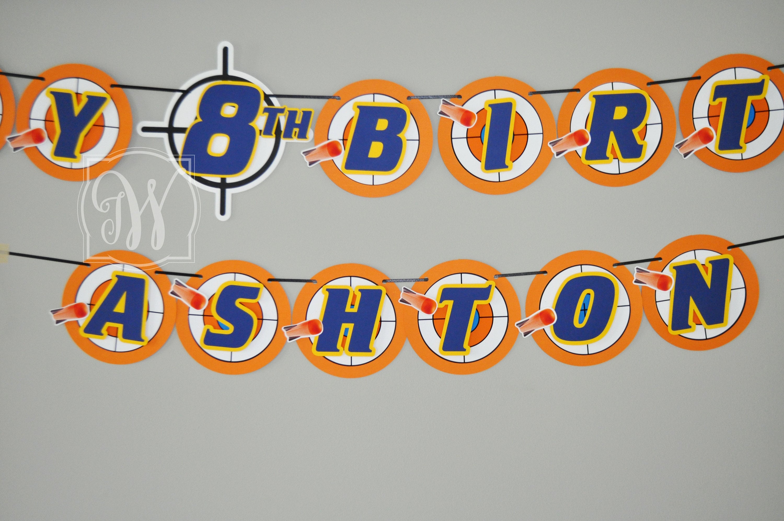 Dart Gun Banner Dart Party Decoration Dart Wars Party - Etsy