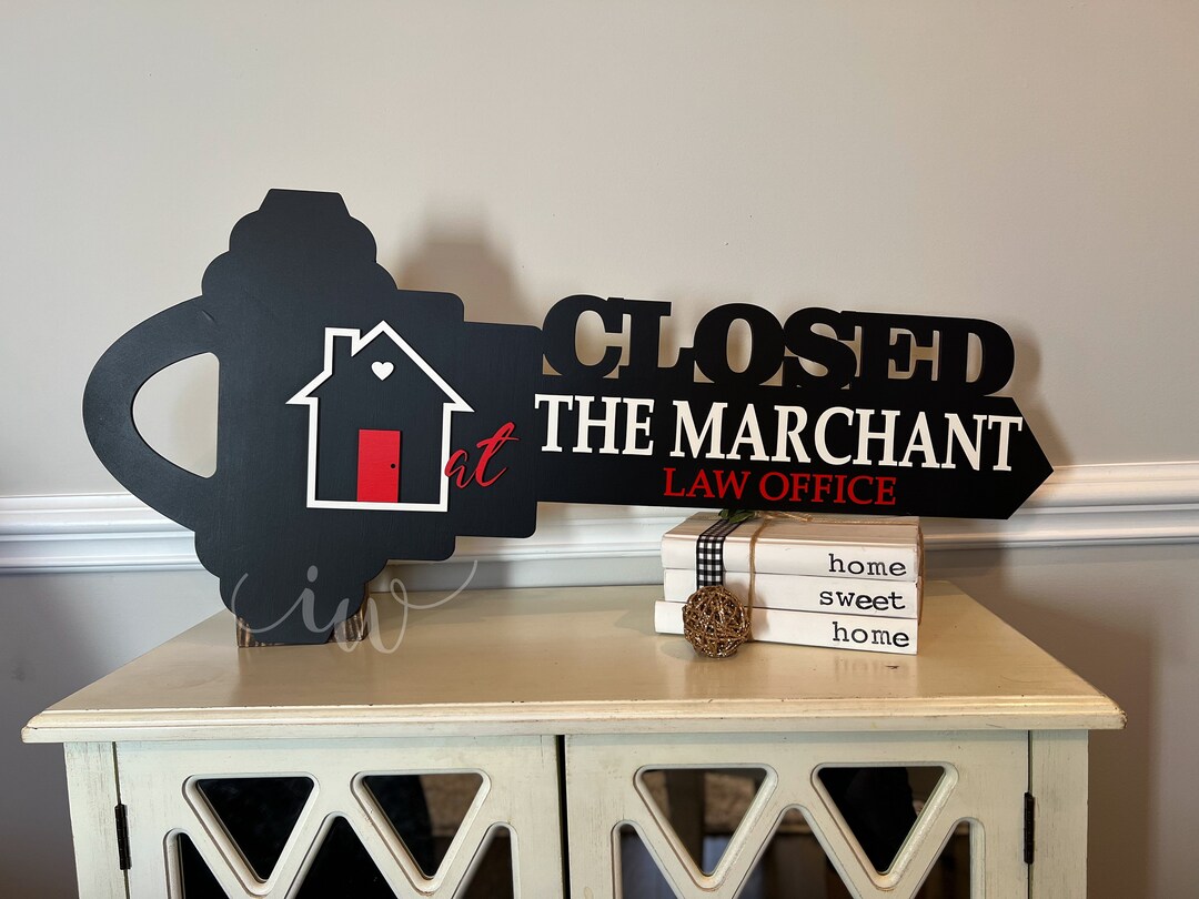 Real Estate Key Sign, Custom Key Closed Sign, Custom Closing Day Photo ...