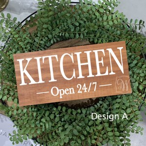 Kitchen Open 24-7 - Kitchen Decor Decor - Farmhouse Sign - Etsy