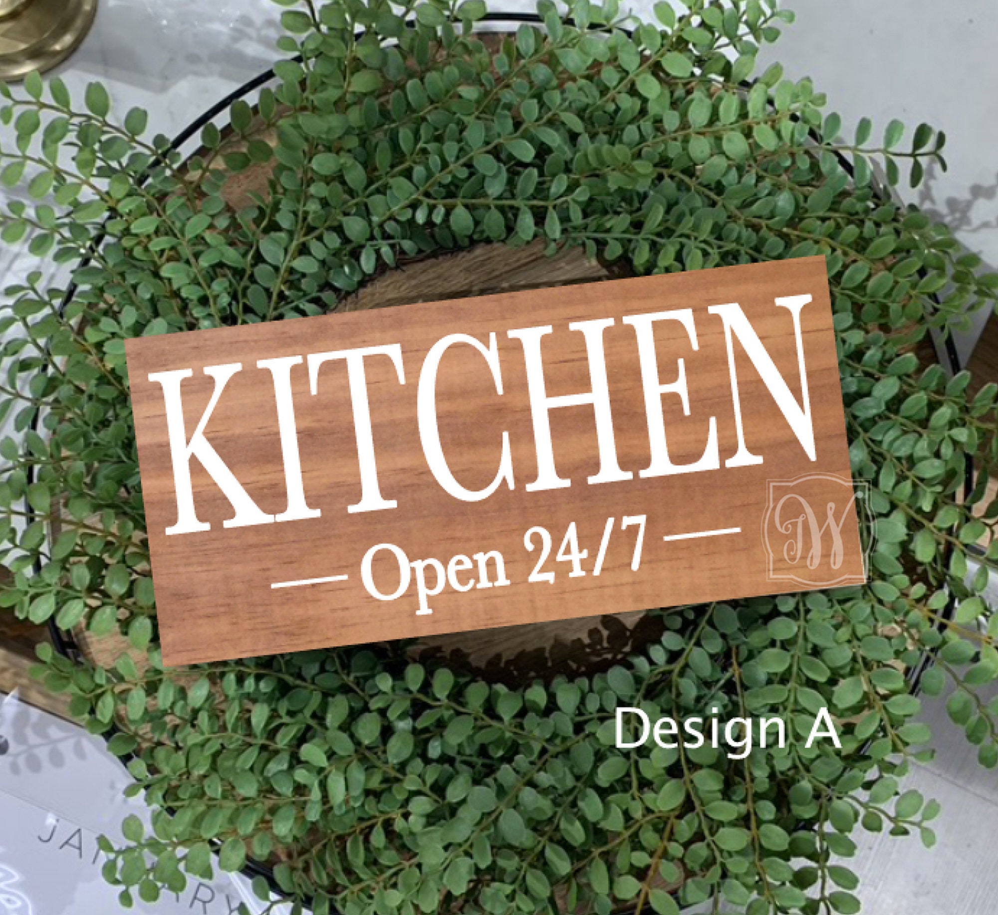 Kitchen Open 24-7 Kitchen Decor Decor Farmhouse Sign | Etsy