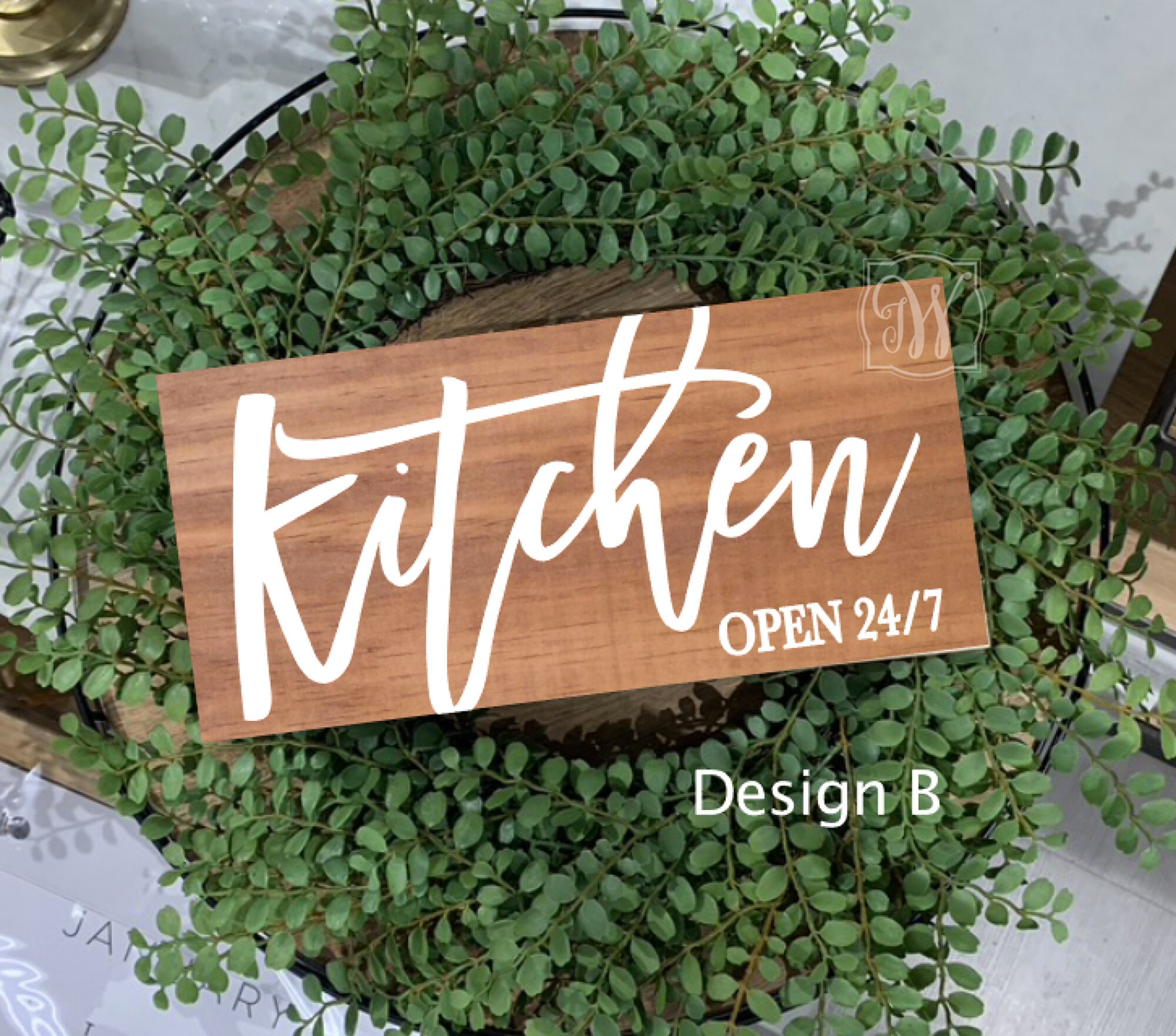 Kitchen Open 24-7 Kitchen Decor Decor Farmhouse Sign | Etsy
