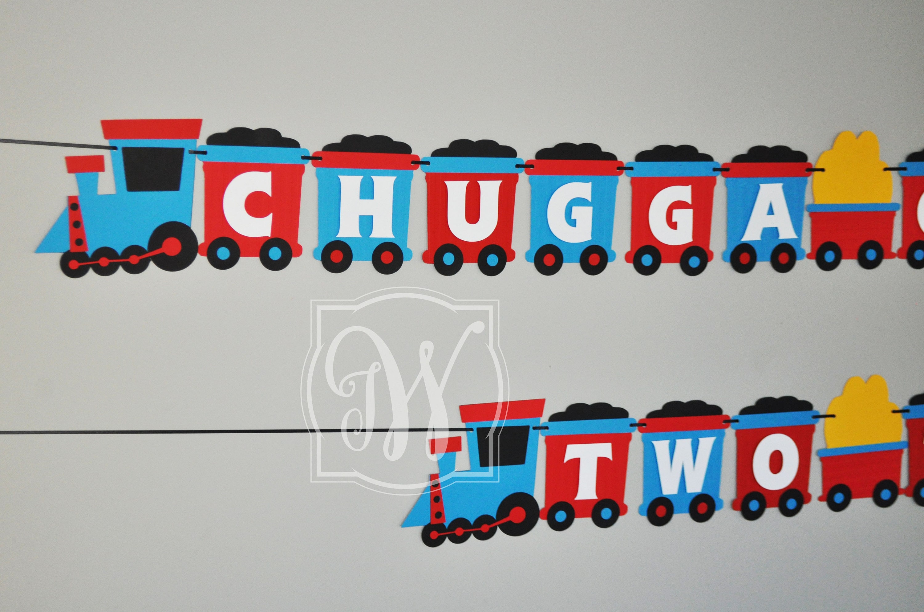 Train Banner Choo choo Train Banner Train Birthday Banner | Etsy