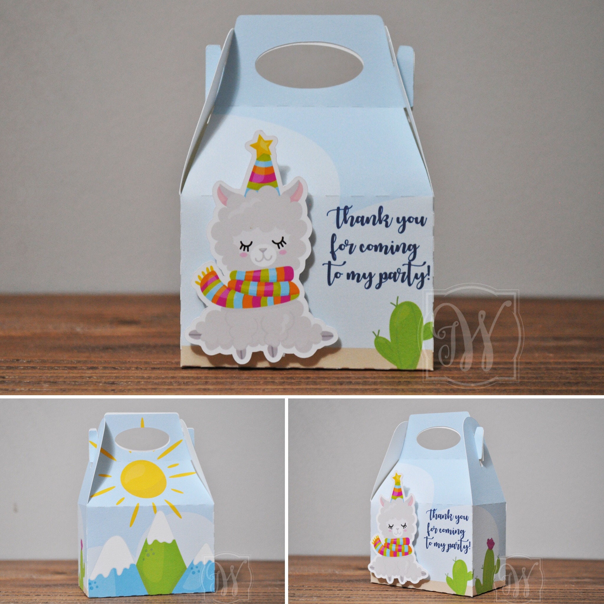 Llama Treat Box Llama Birthday Party Llama Box Set of 6 - Etsy