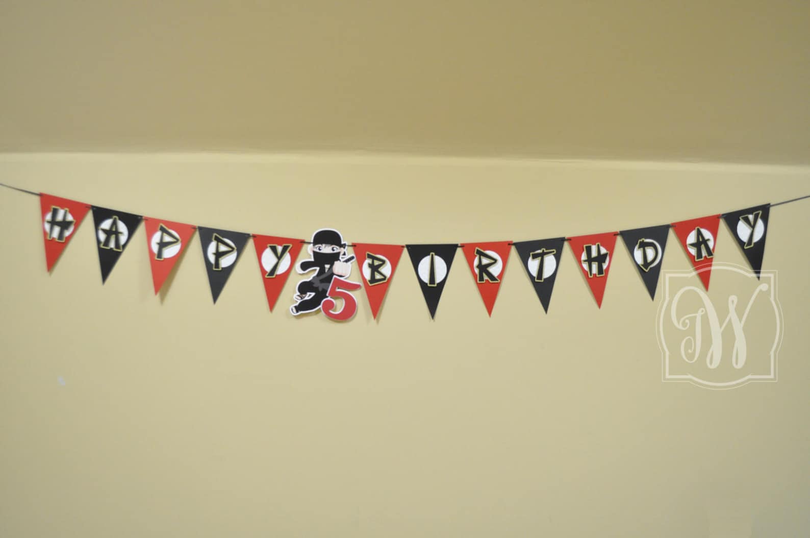 Ninja Theme Birthday Party Banner Ninja Birthday Ninja - Etsy