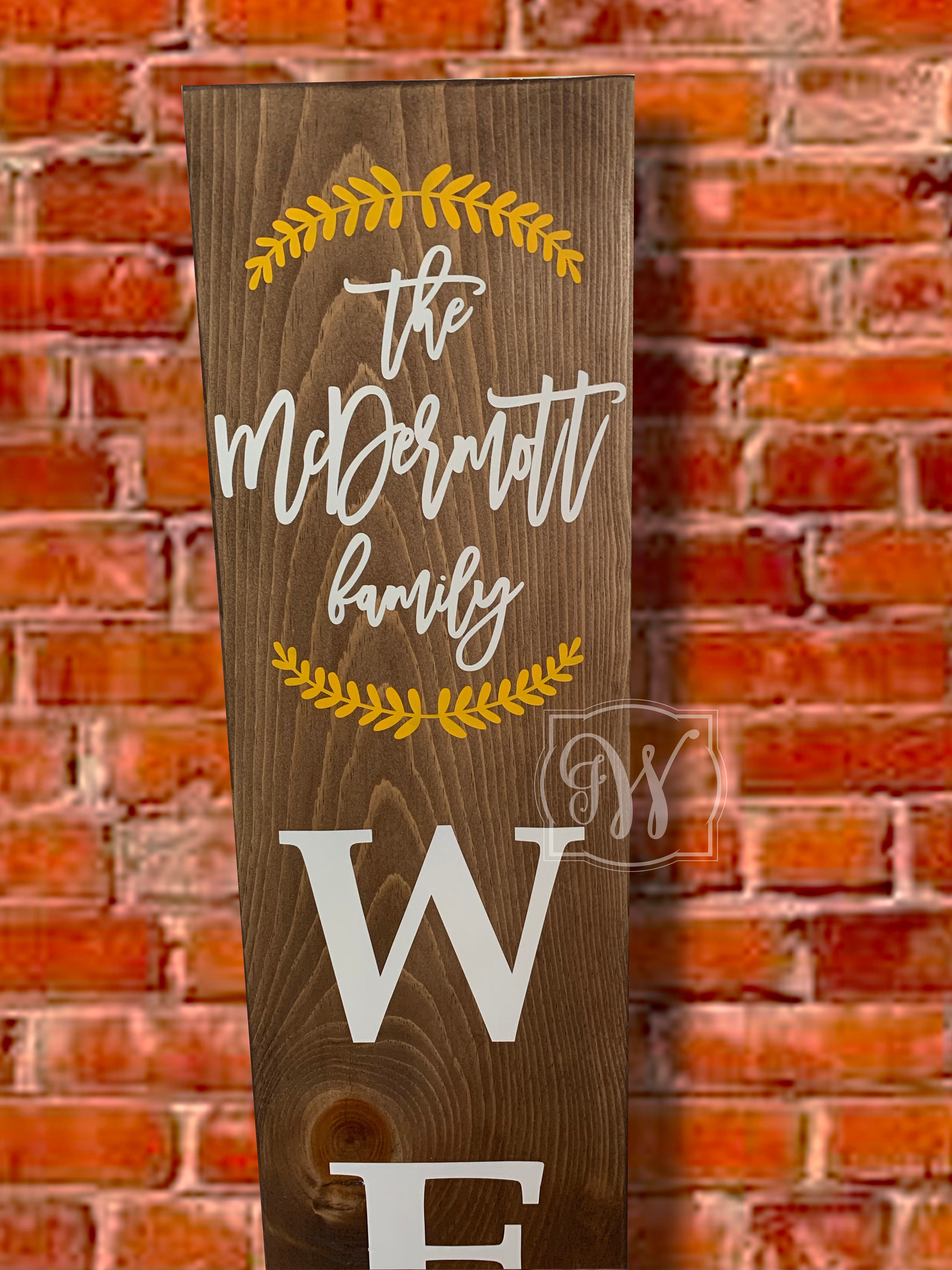 Personalized Welcome Sign, Front Door Welcome Sign, Vertical Welcome ...