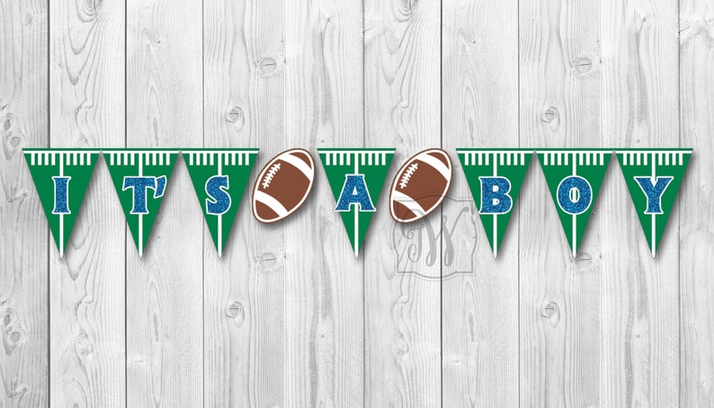 Football Inspired Banner - Touchdown Banner - Baby Shower Banner - Its ...