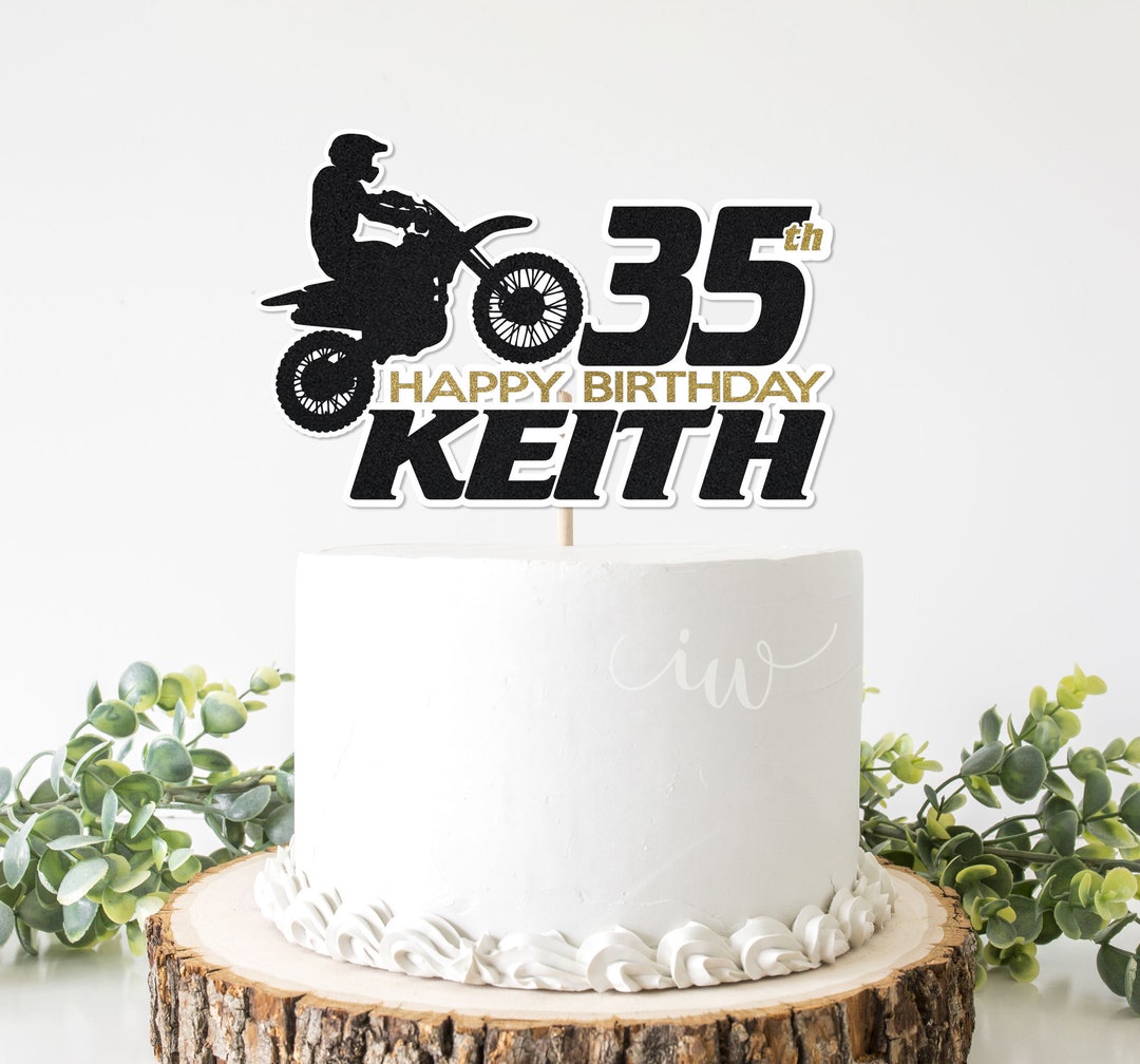 Motorcycle Cake Topper - Motorcycle Birthday - Motorcycle Party ...