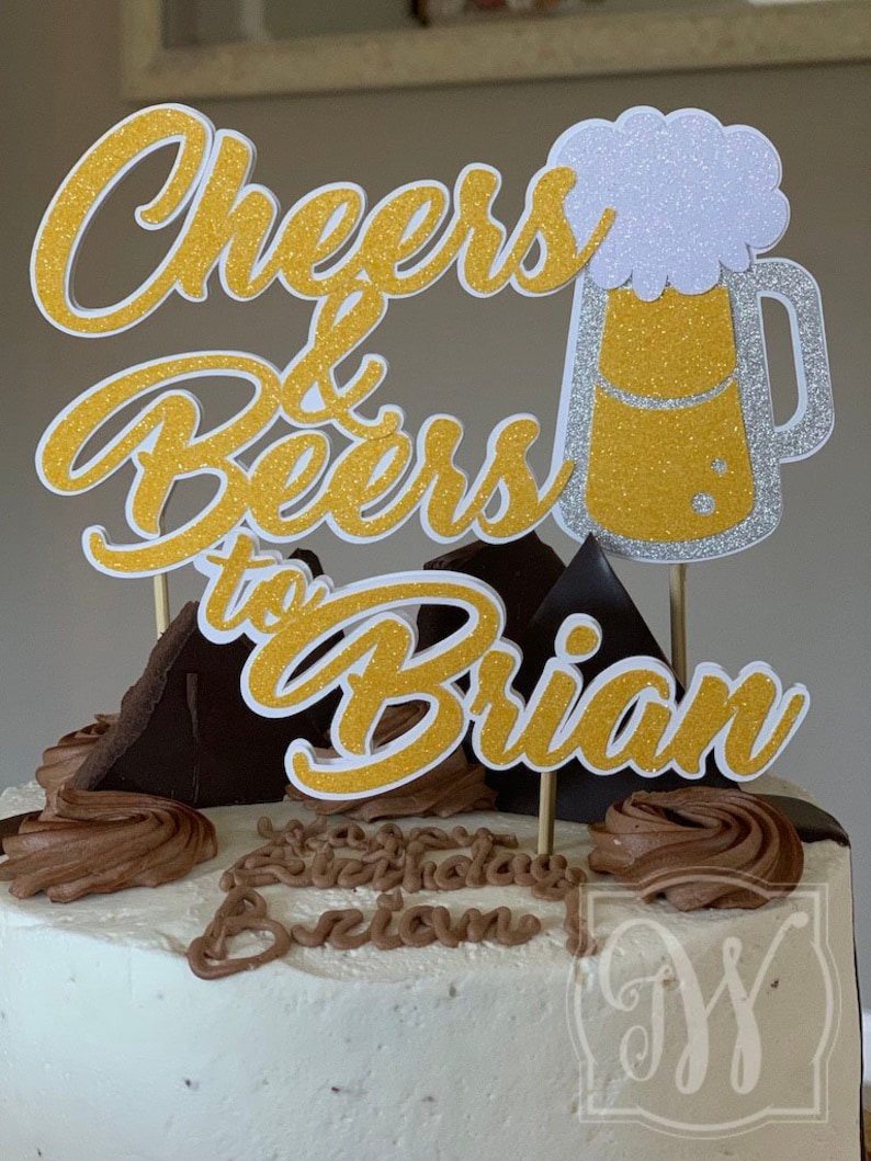 Cheers and Beers Cake Topper Beer Cake Topper - Etsy