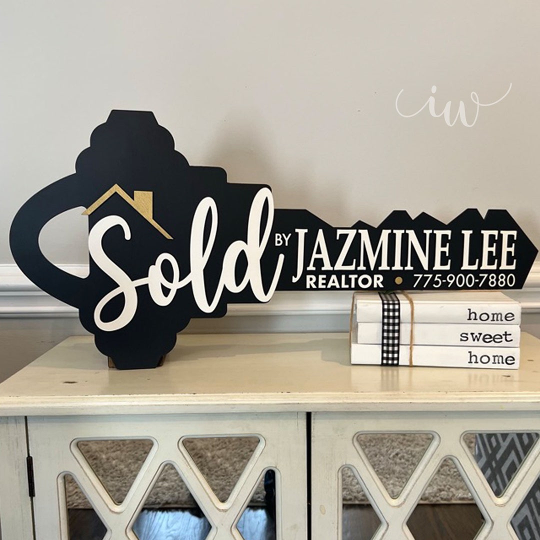 Real Estate Key Sign, Custom Key Sold Sign, Custom Closing Day Photo ...