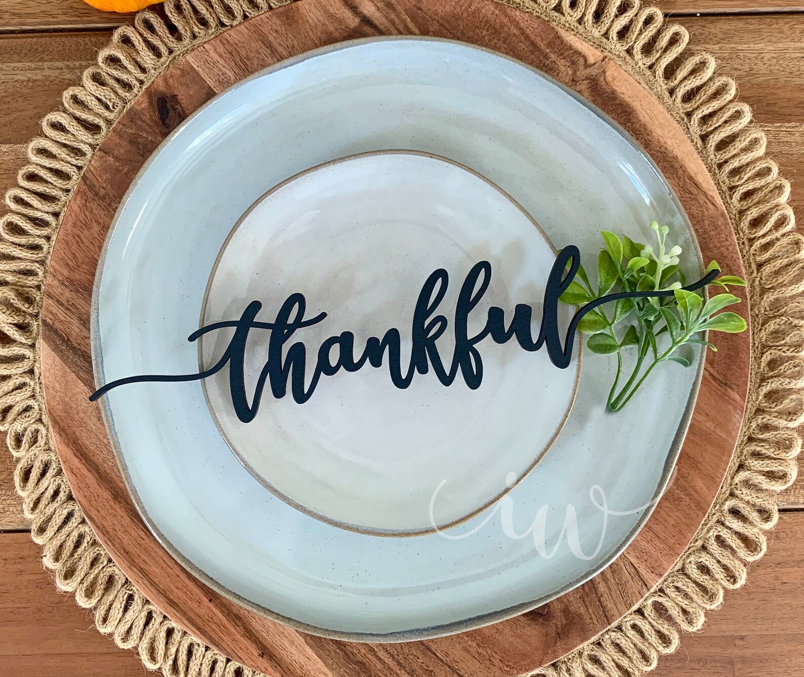 Thankful, Grateful, Blessed and Gather Words Fall Dining Table Wood ...