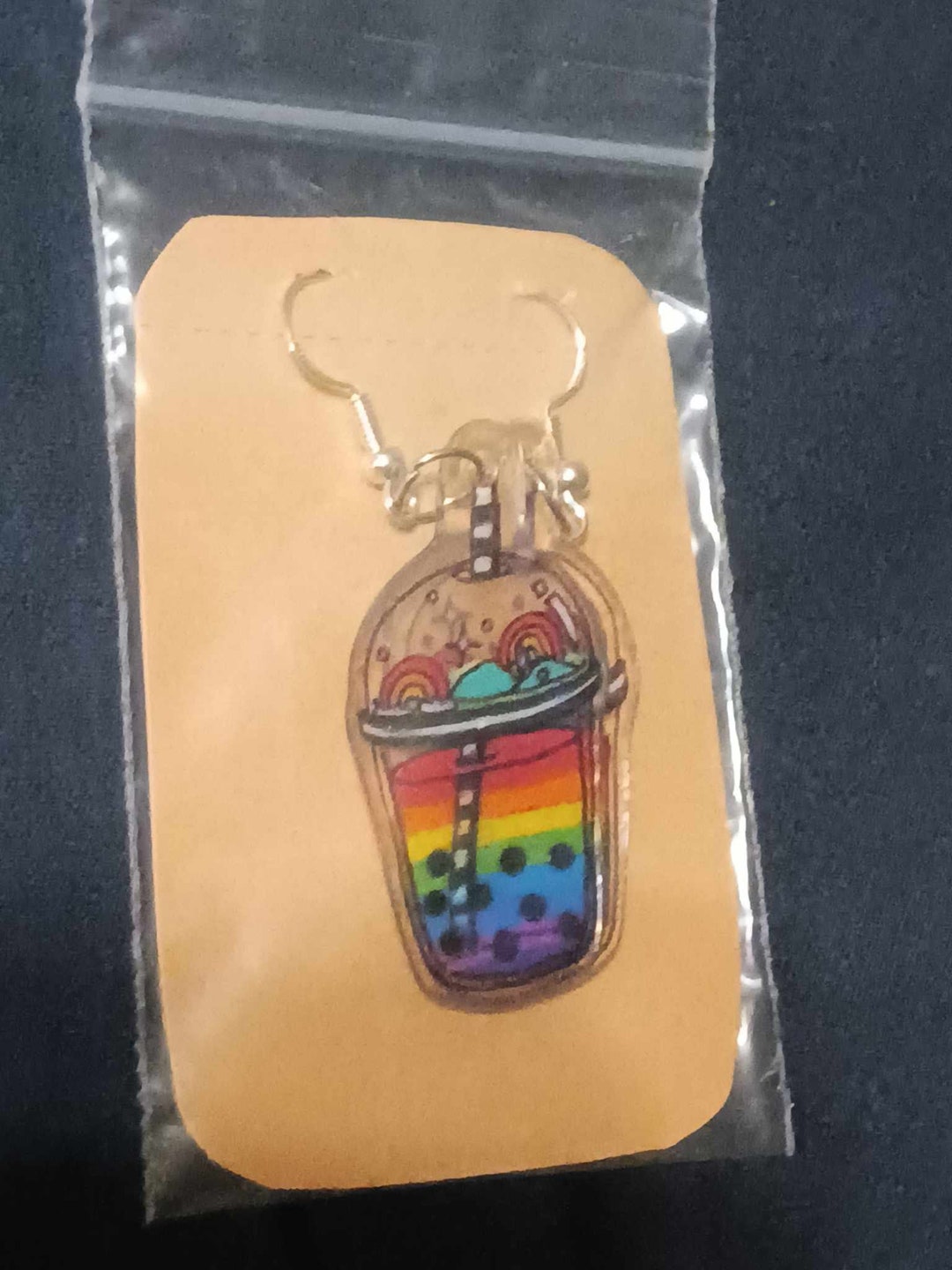 LGBTQ Boba Tea Earrings, Shrinkydinks - Etsy