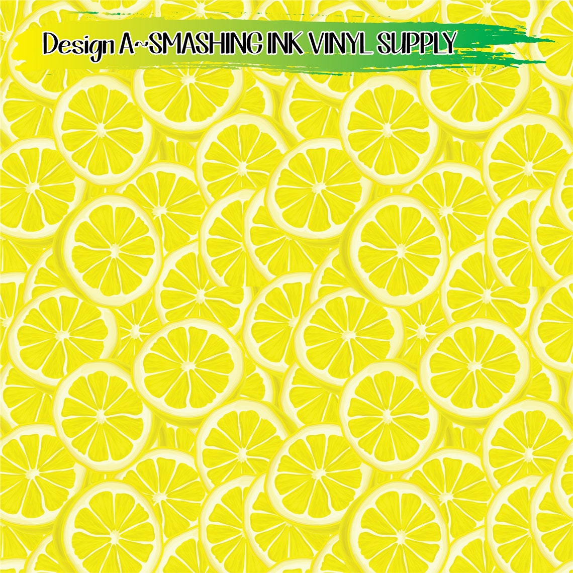 Lemon Patterns Adhesive Vinyl | Heat Transfer | Faux Leather | Laser ...