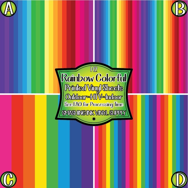 Rainbow Htv Vinyl - Etsy