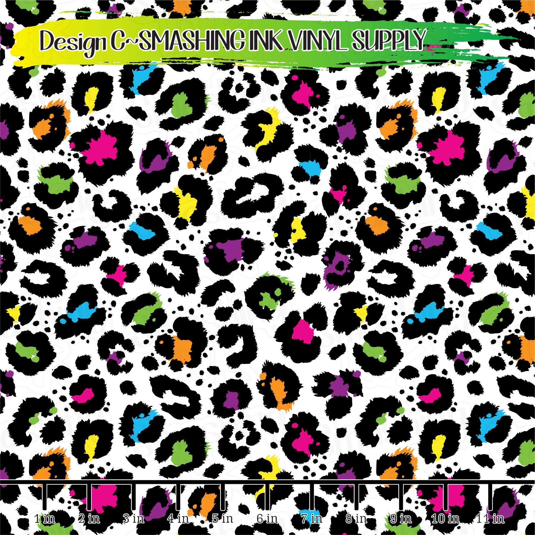 Rainbow Cheetah Printed Vinyl/Printed Heat Transfer - Etsy España