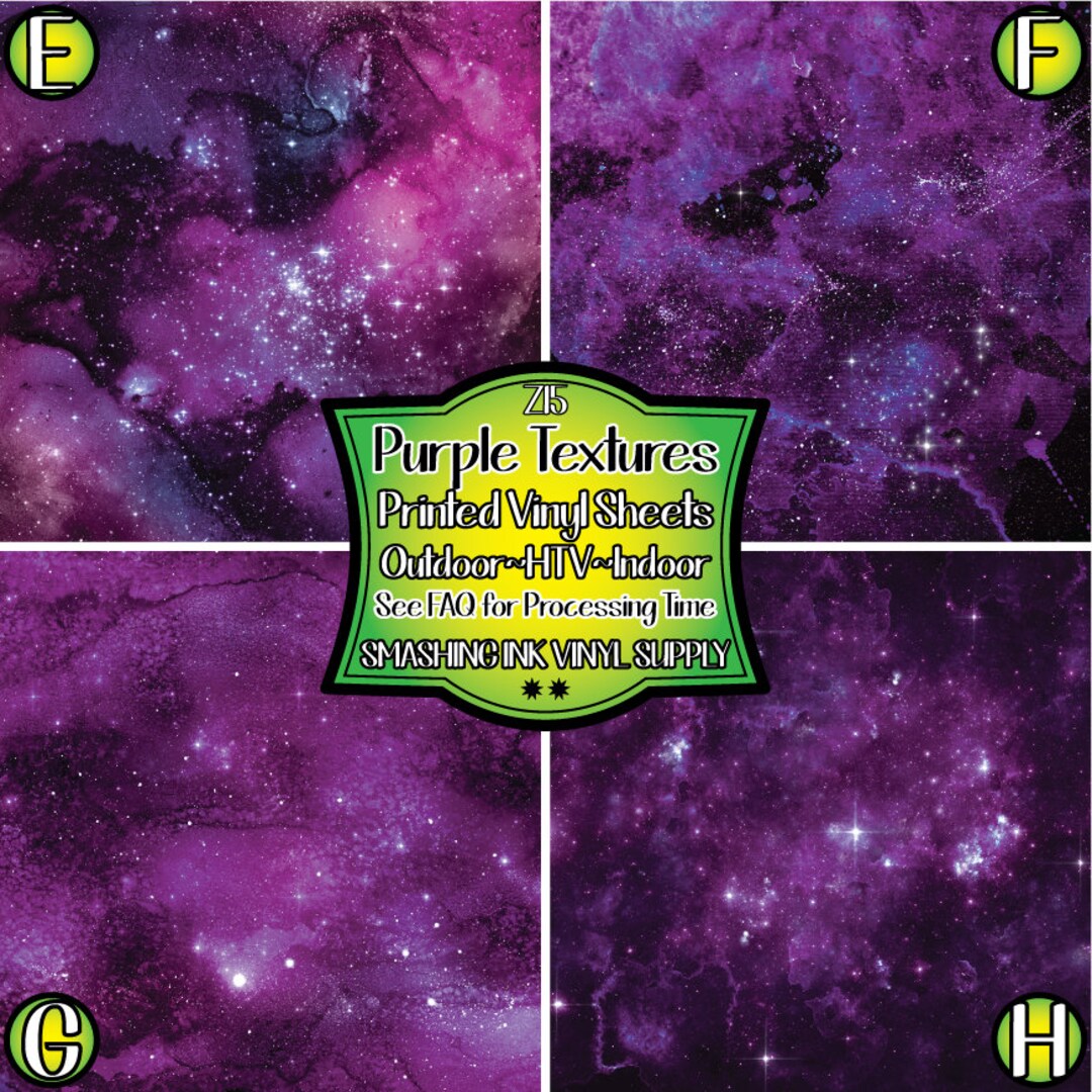 Purple Space Texture Adhesive Vinyl | Heat Transfer | Faux Leather ...